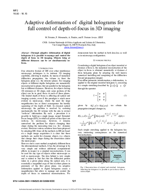 (PDF) Adaptive deformation of digital holograms for full control of depth-of-focus in 3D imaging ...