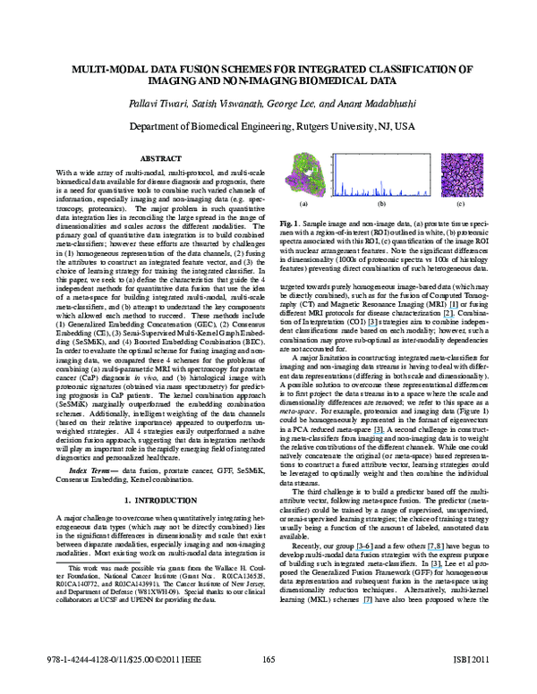 (PDF) Multi-modal data fusion schemes for integrated classification of ...