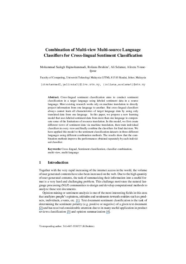 (PDF) Combination of multi-view multi-source language classifiers for cross-lingual sentiment ...