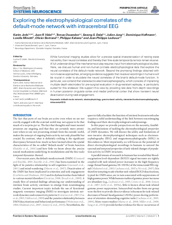 (PDF) Exploring the electrophysiological correlates of the default-mode ...