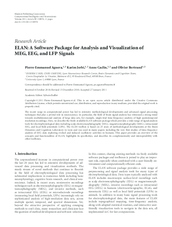 (PDF) ELAN: A Software Package for Analysis and Visualization of MEG ...