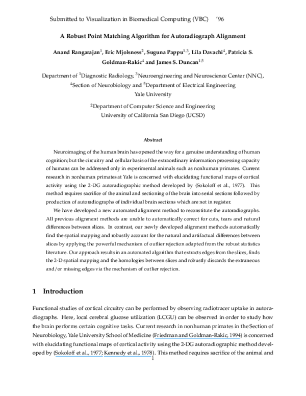 (PDF) A Robust Point Matching Algorithm for Autoradiograph Alignment
