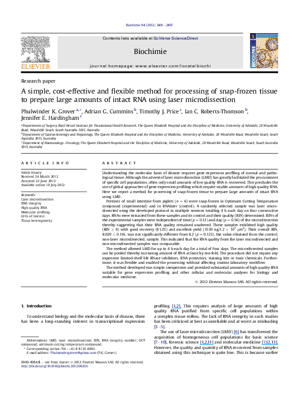 (PDF) A simple, cost-effective and flexible method for processing of ...