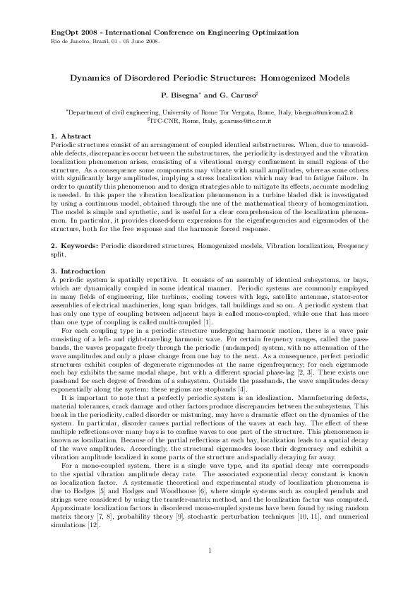 (PDF) Dynamics of disordered periodic structures: Homogenized models