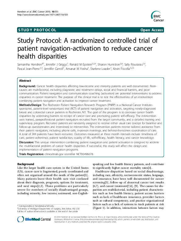 (PDF) Study Protocol: A randomized controlled trial of patient ...