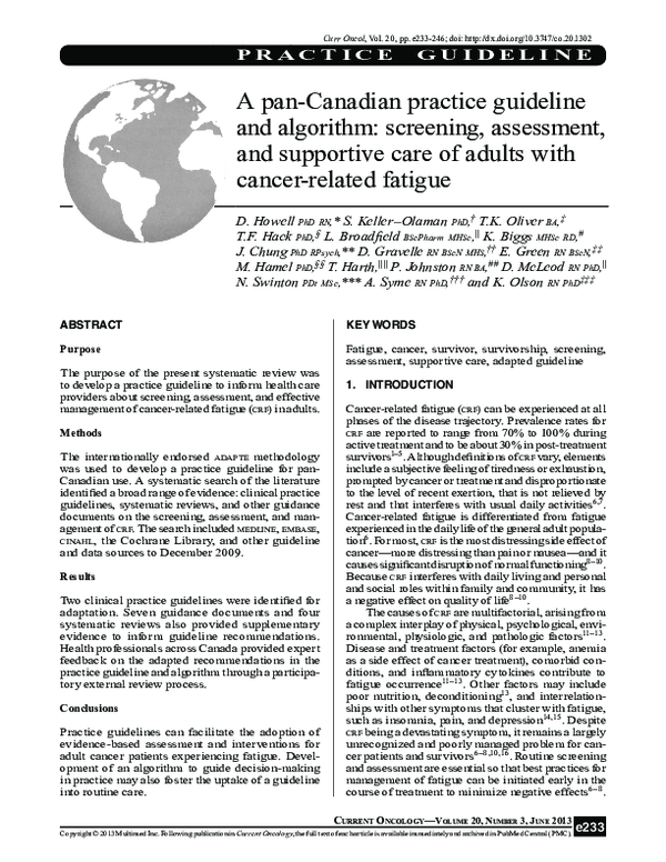 (PDF) A pan-Canadian practice guideline and algorithm: Screening ...