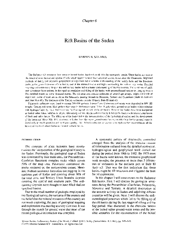 (PDF) Chapter 6 Rift Basins of the Sudan