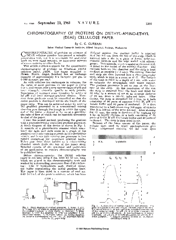 (PDF) Chromatography of Proteins on Diethyl-Amino-Ethyl (Deae ...