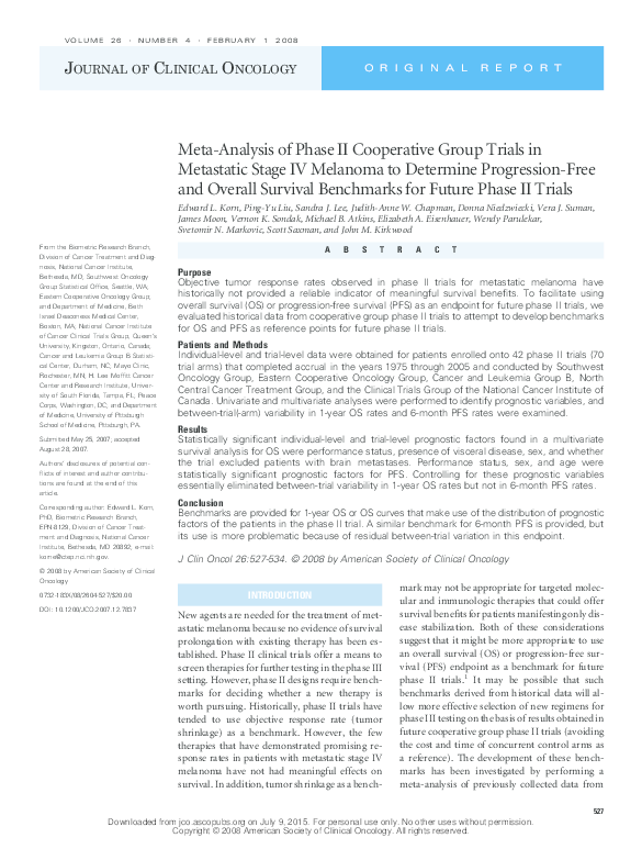 (PDF) Meta-Analysis of Phase II Cooperative Group Trials in Metastatic ...