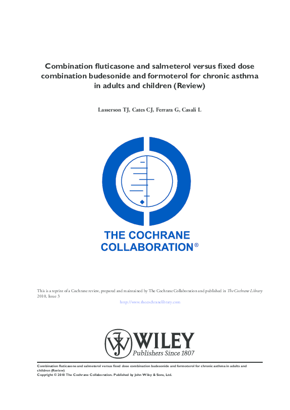 (PDF) Combination fluticasone and salmeterol versus fixed dose ...