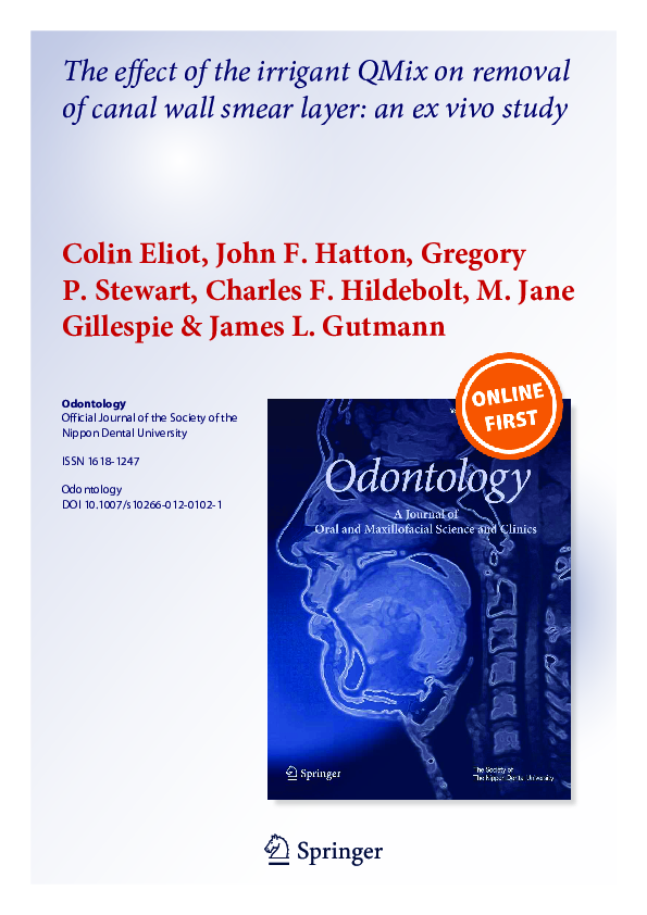 (PDF) The effect of the irrigant QMix on removal of canal wall smear ...