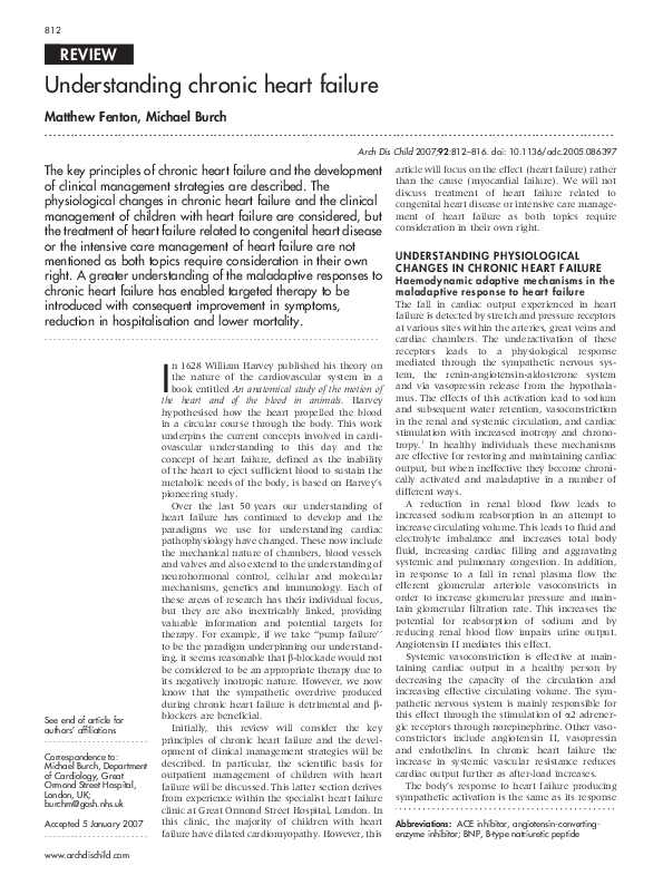 (PDF) Understanding chronic heart failure
