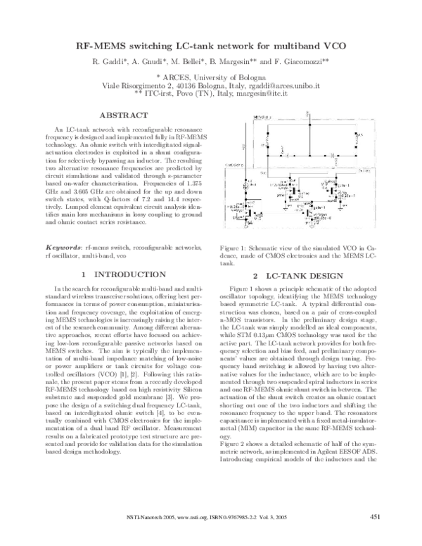 (PDF) RF-MEMS switching LC-tank network for multiband VCO