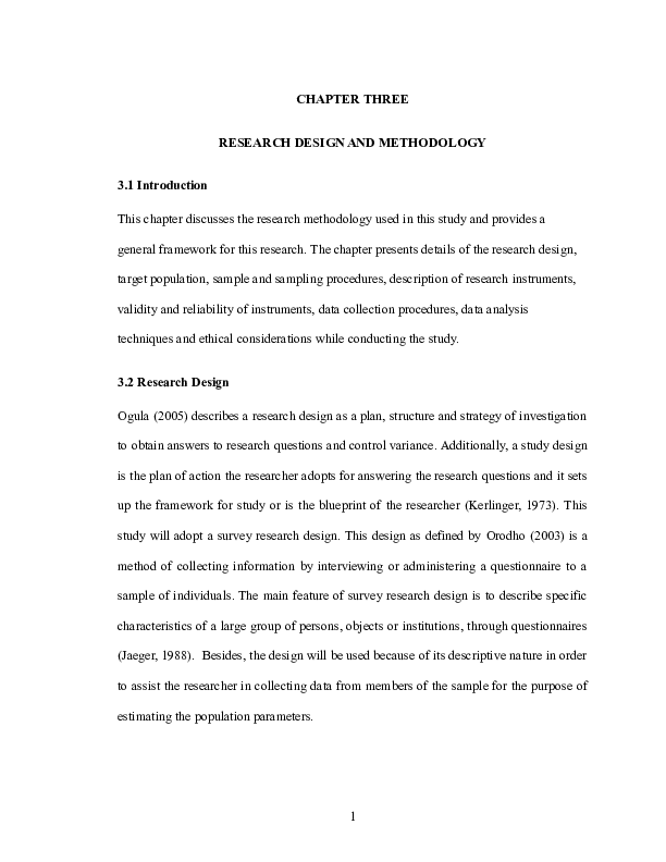 (DOC) CHAPTER THREE RESEARCH DESIGN AND METHODOLOGY