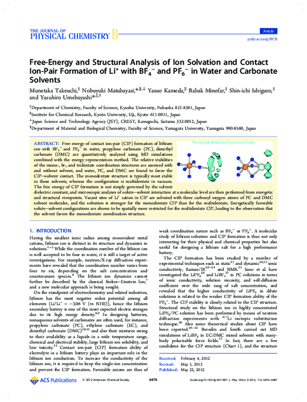 (PDF) Free-energy and structural analysis of ion solvation and contact ...