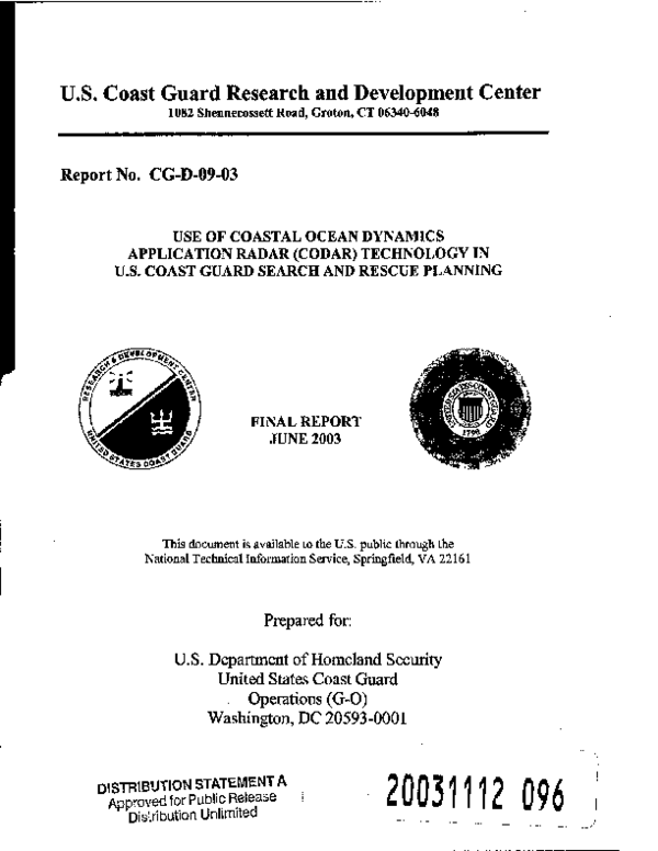 (PDF) Use of Coastal Ocean Dynamics Application Radar (CODAR ...
