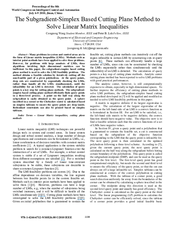 Pdf The Subgradient Simplex Based Cutting Plane Method For Convex Hull Pricing Tengshun Peng