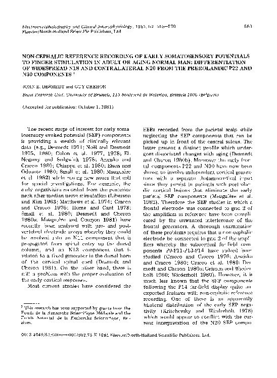 (PDF) Non-cephalic reference recording of early somatosensory ...