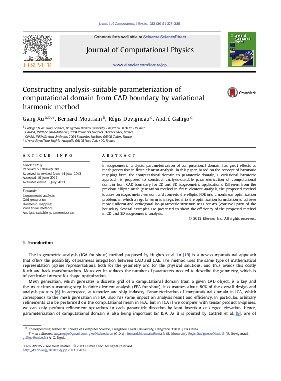 Pdf Constructing Analysis Suitable Parameterization Of Computational