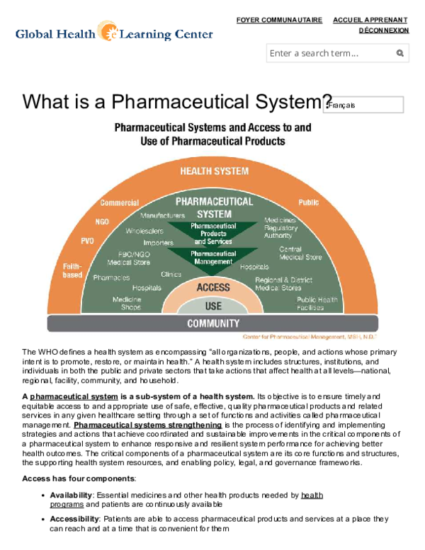 (PDF) What is a Pharmaceutical System