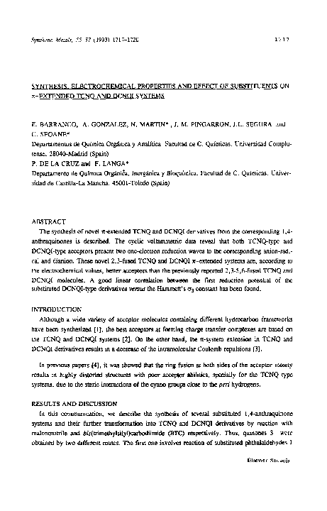 (PDF) Synthesis, electrochemical properties and effect of substituents ...