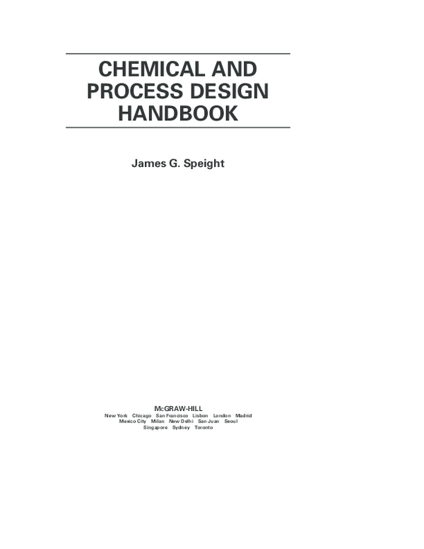 (PDF) MCGRAW-HILL CHEMICAL AND PROCESS DESIGN HANDBOOK