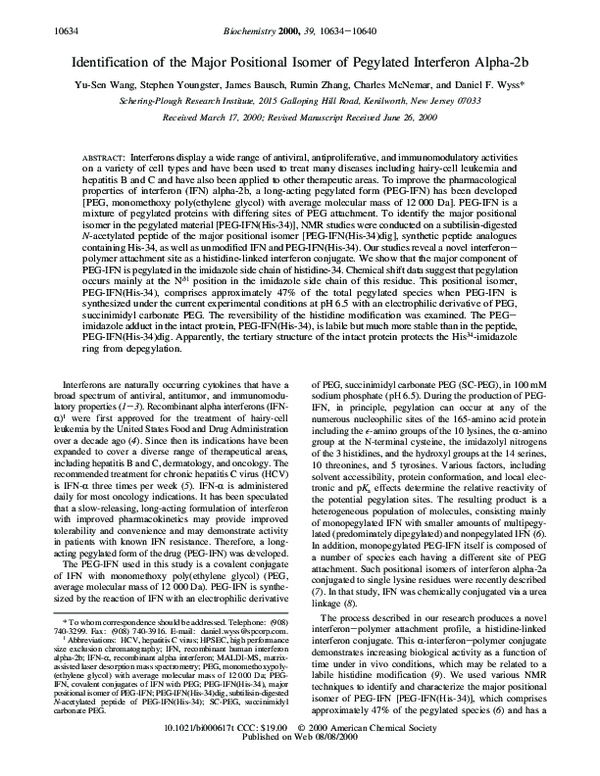 (PDF) Identification of the Major Positional Isomer of Pegylated ...
