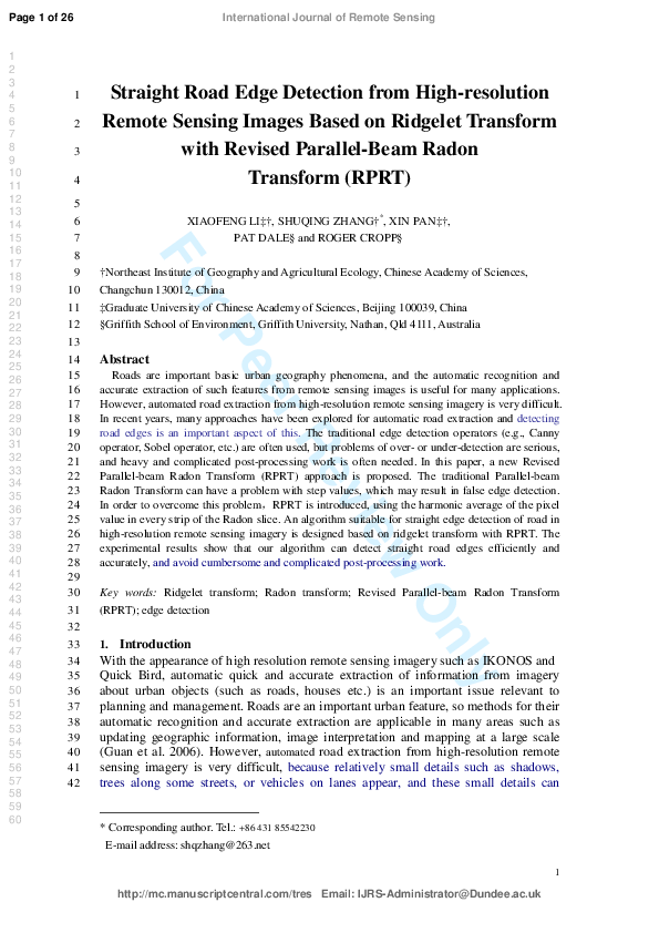 (PDF) Straight road edge detection from high-resolution remote sensing images based on the ...