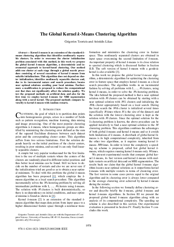 (PDF) The global k-means clustering algorithm