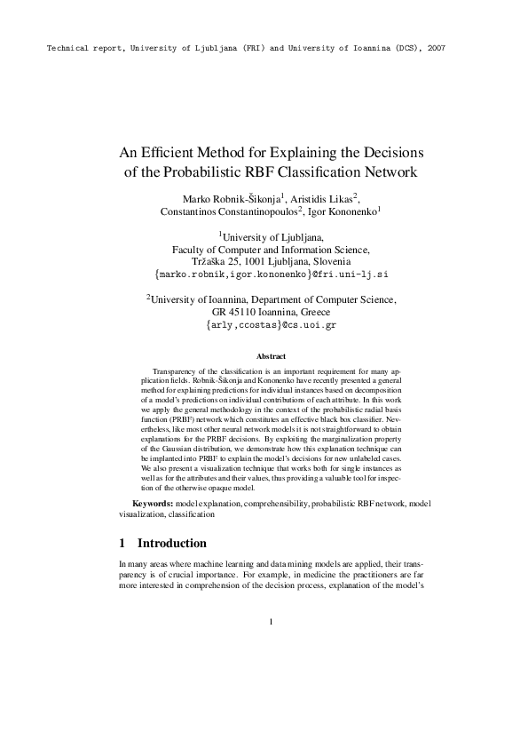 (PDF) An Efficient Method for Explaining the Decisions of the Probabilistic RBF Classification ...