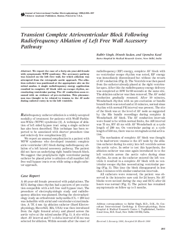(PDF) Transient complete atrioventricular block following ...