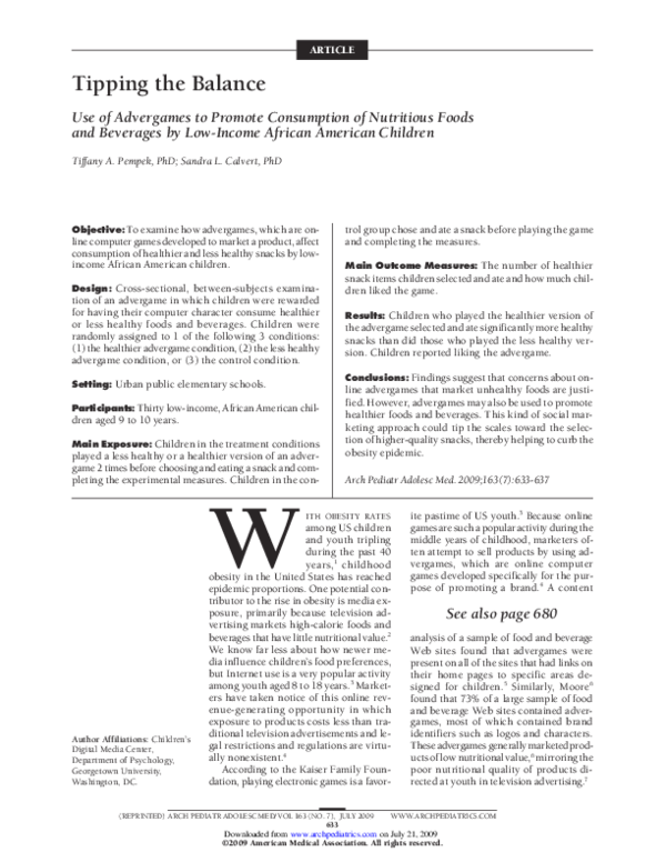 (PDF) Tipping the Balance