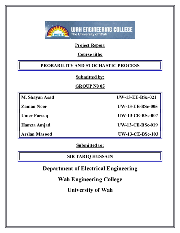 (DOC) Project report probability