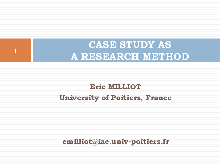 (PDF) CASE STUDY AS A RESEARCH METHOD