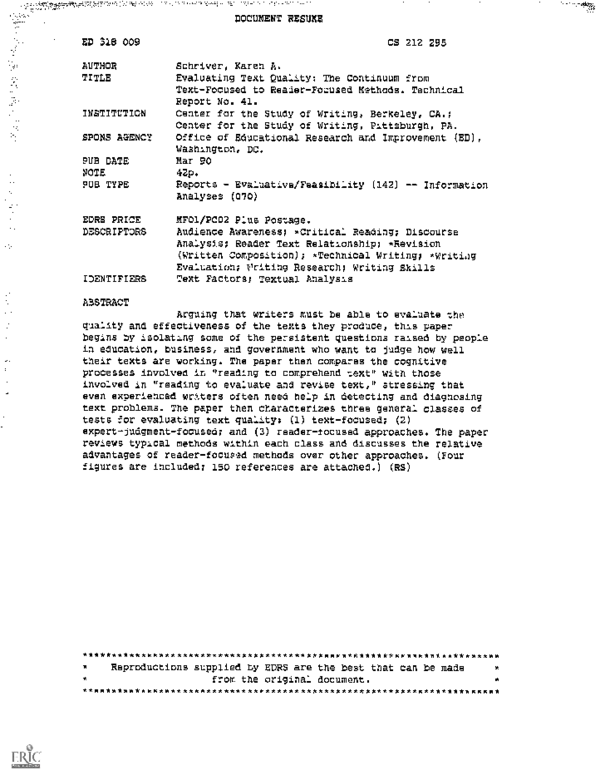(PDF) Evaluating text quality: the continuum from text-focused to reader-focused methods