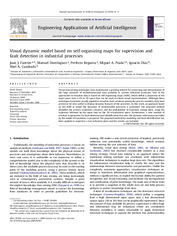 (PDF) Visual dynamic model based on self-organizing maps for supervision and fault detection in ...