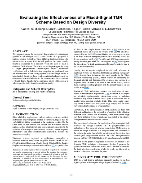 (PDF) Evaluating the effectiveness of a mixed-signal TMR scheme based ...
