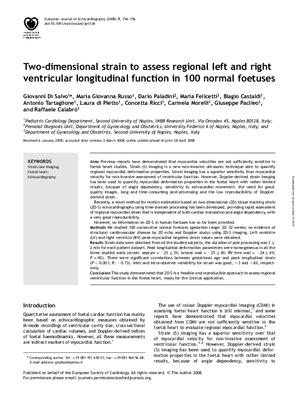 (PDF) Two-dimensional strain to assess regional left and right ...