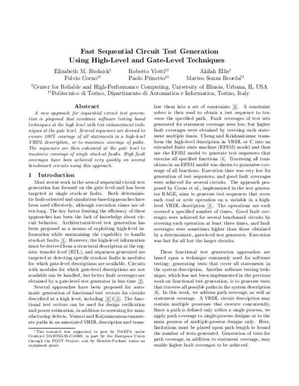 (PDF) Fast sequential circuit test generation using high-level and gate ...