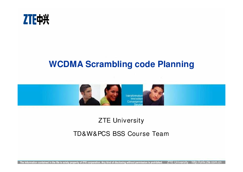 (PDF) WCDMA Scrambling code Planning