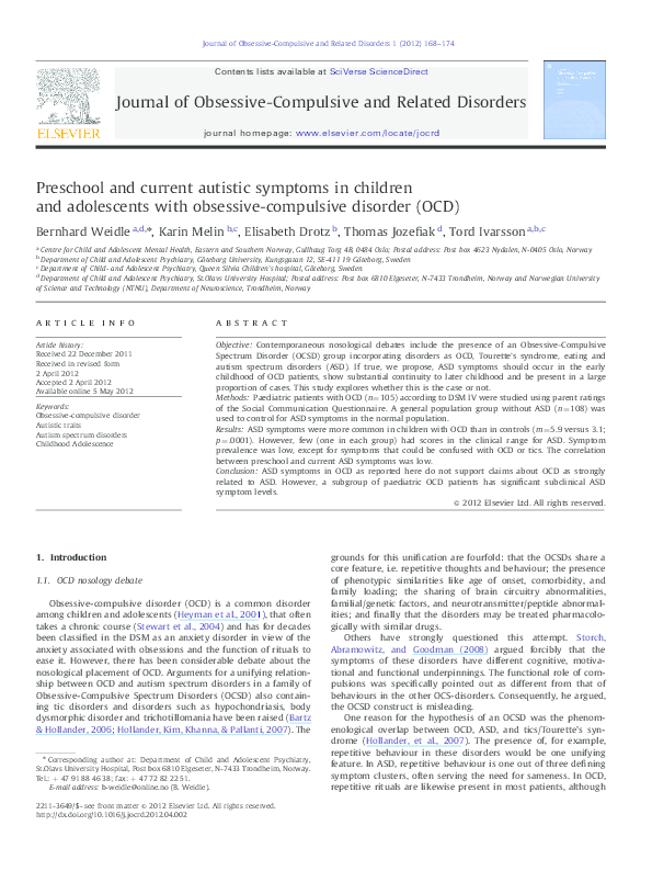 (PDF) Preschool and current autistic symptoms in children and ...