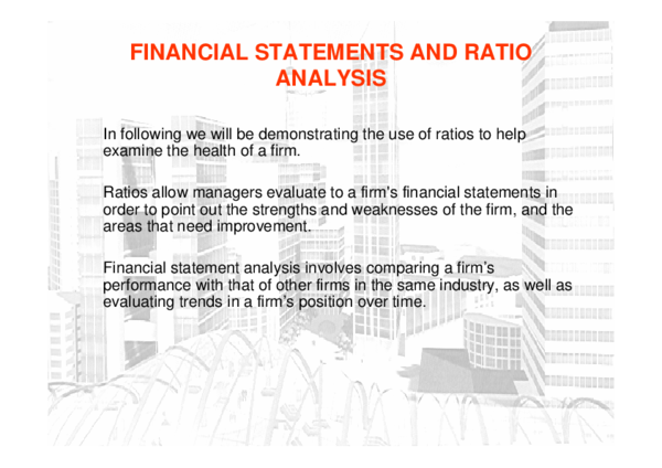 (PDF) FINANCIAL STATEMENTS AND RATIO ANALYSIS