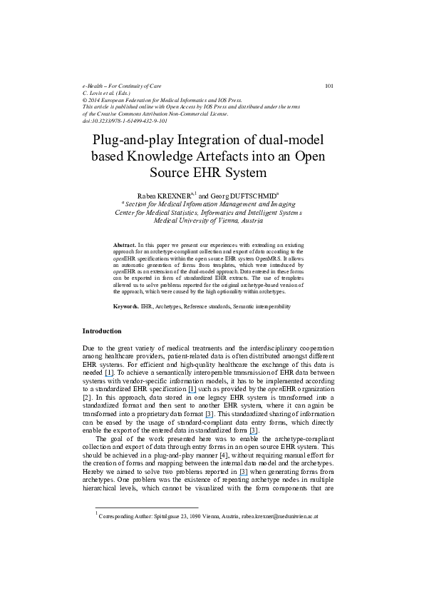 (PDF) Plug-and-play Integration of dual-model based Knowledge Artefacts ...