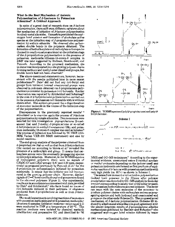 (PDF) What is the real mechanism of anionic polymerization of β ...