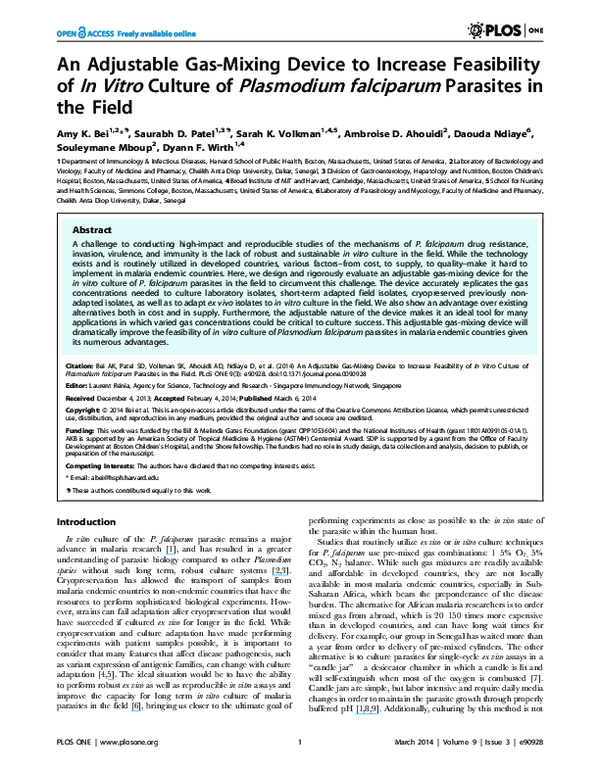 (PDF) An Adjustable Gas-Mixing Device to Increase Feasibility of In ...