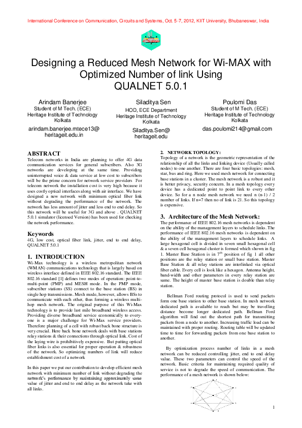 (PDF) Designing a Reduced Mesh Network for Wi-MAX with Optimized Number ...