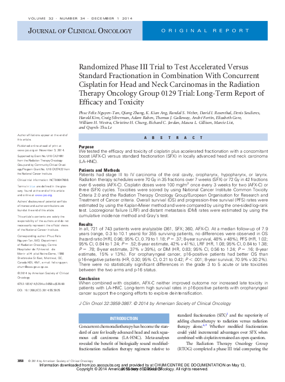 (PDF) Randomized phase III trial to test accelerated versus standard ...