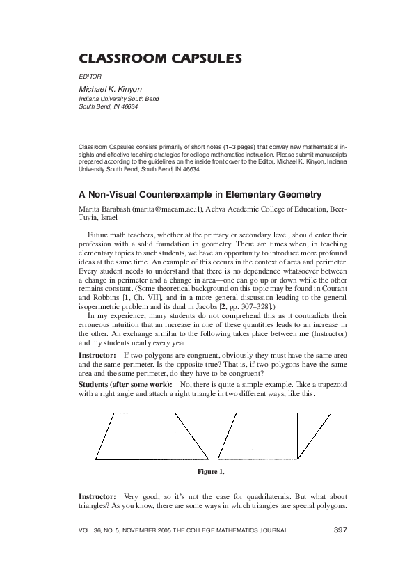 (PDF) A Non-Visual Counterexample in Elementary Geometry