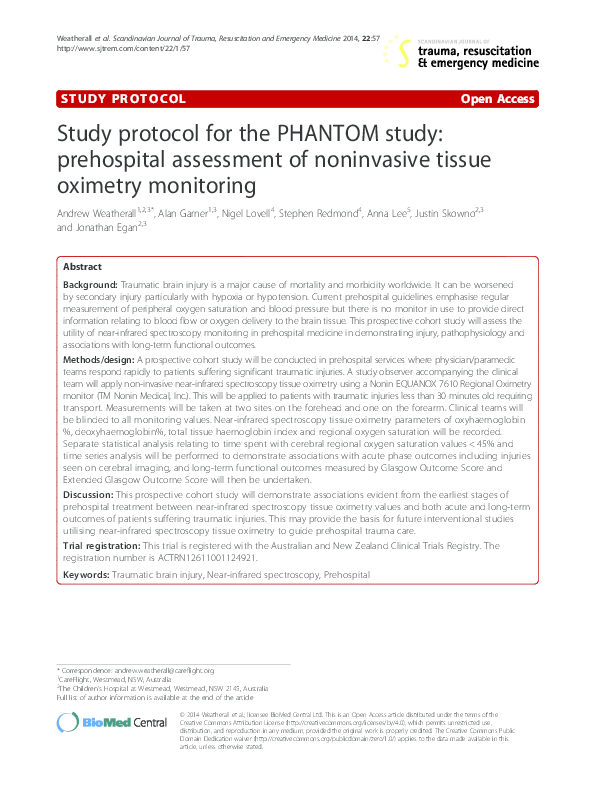 (PDF) Study protocol for the PHANTOM study: prehospital assessment of ...