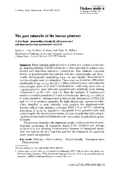 (PDF) The pars tuberalis of the human pituitary